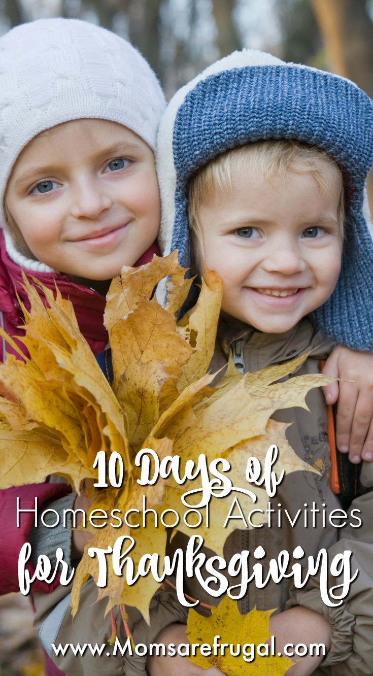 10 Days of Homeschool Activities for Thanksgiving - Moms are Frugal