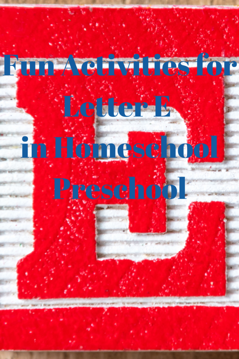 Fun Activities For Letter E In Homeschool Preschool Moms Are Frugal